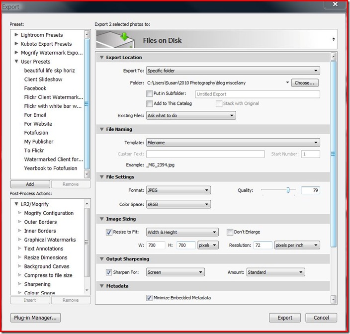 Short on Words: My Lightroom Workflow